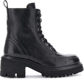 Cafènoir CafèNoir - Bottines en cuir lacé, pour femme, Noir, 38 EU