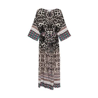 Pierre-Louis Mascia Femme, Robes, Multicolore, Taille: 38 FR Robe Maxi &agrave; Motif G&eacute;om&eacute;trique