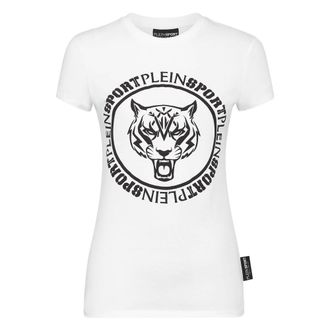 Plein Sport Femme, Tops, Blanc, Taille: 40 FR T-Shirt Coupe Slim