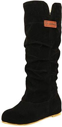 Generic Maskjuwio Chaussures dhiver pour femme - Doublure chaude - Bottes de neige imperméables en daim - Doublées - Élégantes - Chaussures de trekking - Chau