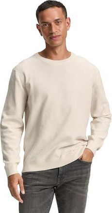 Tom Tailor 1047570 Pull-Over, 38677-Soft Buttercream Melange, M Homme