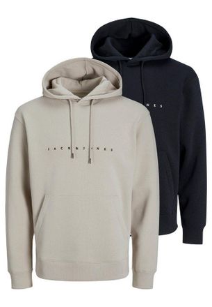 Jack & Jones Hoodie 2er Pack Star (Spar-Set, 2-tlg) Sweatshirt / Hoodie - Baumwolle - Atmungsaktiv