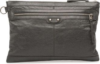 Balenciaga Clutches - Lambskin Motocross Classic Clip L Clutch - Gr. unisize - in Schwarz - f&uuml;r Damen