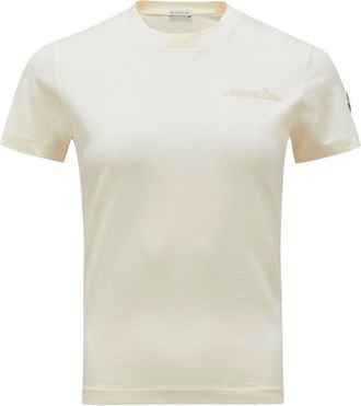 Moncler T-shirt en coton à logo et perles