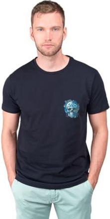 Le Temps Des Cerises T-Shirt Santiago Bleu Marine imprimé