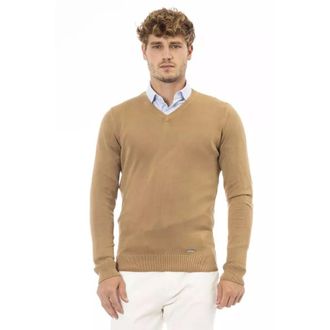 Baldinini Homme, Pulls, Beige, Taille: XL Pull en cachemire modal à col en V