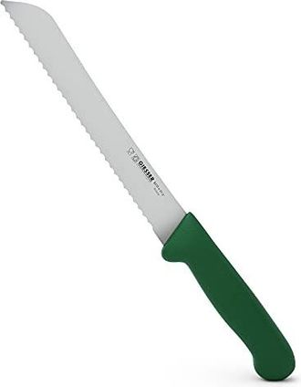 GIESSER seit 1776 - Made in Germany - Brotmesser grün, Basic Green, Klinge 21 cm, Wellenschliff, rutschfest, spülmaschinenfest, rostfrei