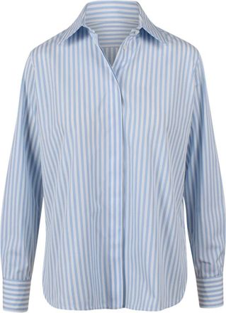 Max Mara Femme, Blouses et Chemises, Bleu, Taille: 40 FR Chemise en popeline ray&eacute;e