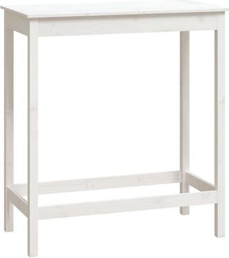 vidaXL Table de bar blanc 100x50x110 cm bois massif de pin