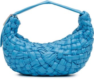Bottega Veneta Hobo Bags - Paper Calfskin Intrecciato Banana Hobo Bag - Gr. unisize - in Blau - f&uuml;r Damen