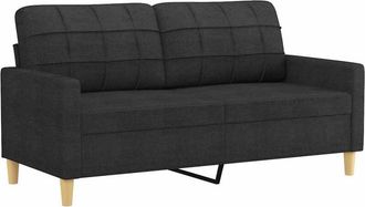 vidaXL 2-Sitzer-Sofa Schwarz 140 cm Stoff - Vidaxl