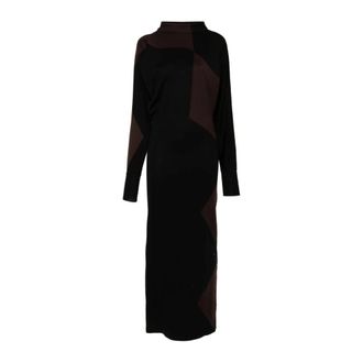 Philosophy di Lorenzo Serafini Geometrisch gemustertes Strick-Maxikleid - - Dresses - Damen - Schwarzk - M