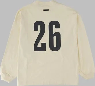 Fear of God Logo-Embroidered Long Sleeve T-Shirt - Ivory