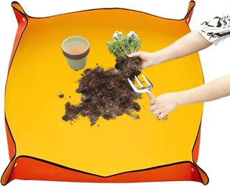 Generic Topfmatte F&uuml;r Innenpflanzen | 100x100 cm Faltbare Gartenzubeh&ouml;r - Umtopfen Zubeh&ouml;r Set | F&uuml;r Frauen M&auml;nner Home Gartenarbeit Blumen Wachsen Beschneide