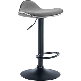 Clp Tabouret Shanghai en tissu gris clair, Schwarz