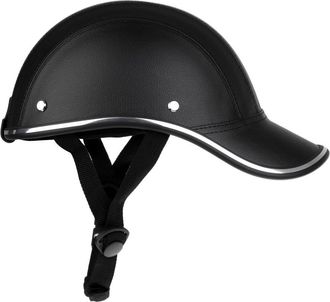 HOMYL Motorradhelm Sommer Baseball Cap Schutzhelme Tropenhelm Fahrradhelm f&uuml;r Damen Herren - Schwarz