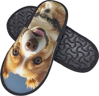 Generic Pantoufles Unisexes Chien Mignon Maison Chaussures Automne Hiver Confort Pantoufles À La Maison, Pour Intérieur Extérieur, Femmes, Hommes, L