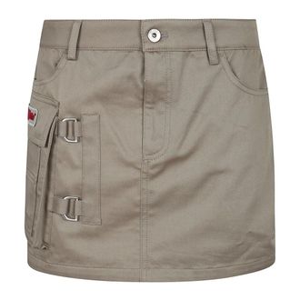 Off-white Femme, Jupes, Gris, Taille: 34 FR CO Gab Pocket Mini Skirt