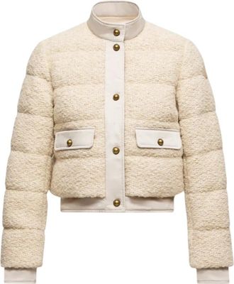 Moncler Femme, Vestes, Beige, Taille: 42 FR Blandy Short Down Jacket
