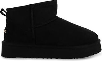 Melluso Bottines femme en daim noir avec doublure en mouton 093507, Noir, 40 EU