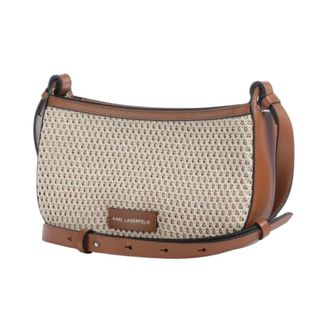 Karl Lagerfeld Femme, Sacs, Brun, Taille: ONE Size Saddle Raffia