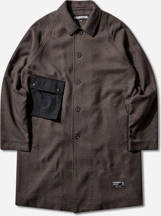 Neighborhood Men s GC Check Balcollar Coat Blue / Brown
