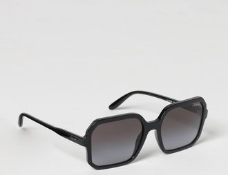 Vogue Rechteckige Acetat-Sonnenbrille mit aufgedrucktem Logo an den B&uuml;geln