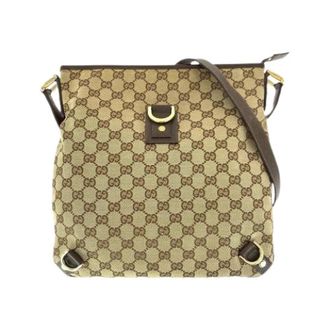 Gucci Sac bandouli&egrave;re Abby en toile et cuir Pre-owned - Femme - Pre-owned - Brun - Taille: ONE Size