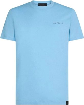 John Richmond T-Shirt Regular aus atmungsaktiver Baumwolle - - Tops - Herren - Blau - 2XL