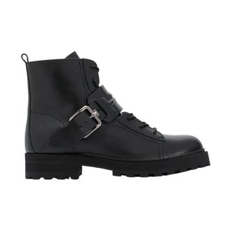 Tod's Schwarze Lederstiefeletten mit Schnallenverschluss - - Shoes - Damen - Schwarzk - 35 EU