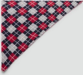 Mango &Eacute;charpe triangulaire &agrave; losanges rouge - Femme - Taille unique - MANGO