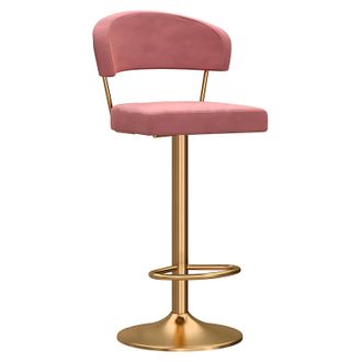 Generic Barhocker in Tresenh&ouml;he, samtgepolsterte Barst&uuml;hle, K&uuml;cheninselst&uuml;hle mit hohler R&uuml;cken- und Fu&szlig;st&uuml;tze, hohe Hocker f&uuml;r Fr&uuml;hst&uuml;ck, Theke und Zuhause