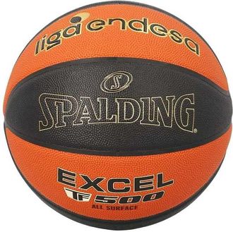 Spalding TF 500 offizieller ACB-Basketball, Größe 7, zertifizierter Ball, ZK-Verbundmaterial, innen und außen, Rutschfester Griff, offizielle Größe und Gewicht