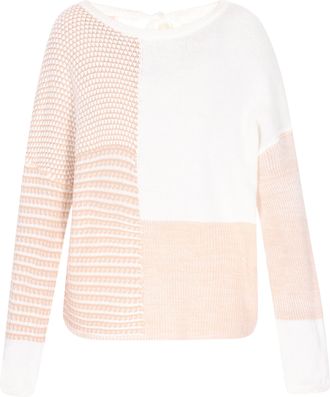 Usha Pullover Frauen Wei&szlig; Beige Kamel