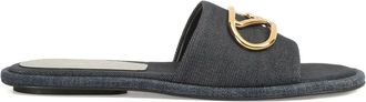 Sergio Rossi open-toe flat sandals - Blau