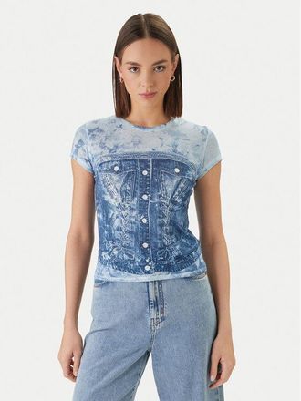 Guess T-Shirt W6GI44 K3614 Blau Regular Fit
