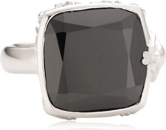 Cai women Damen-Ring 925 Sterling Silber rhodiniert Zirkonia schwarz Gr.56 (17.8) C1406R/90/43/56