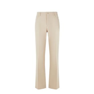 Courrèges Bootcut-Hose im 70er-Jahre-Stil - Beige