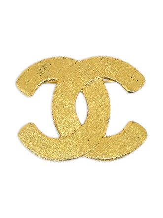 Chanel broche à logo CC (années 1990-2000) - Or