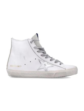 Golden Goose Low-Top Sneaker - Francy Hi-Top Sneakers With Lace-Up Front - Gr. 38 (EU) - in Wei&szlig; - f&uuml;r Damen