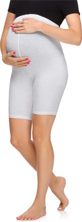 Merry Style Damen Kurze Umstandsleggings aus Viskose MS10-299 (Melange, XL)