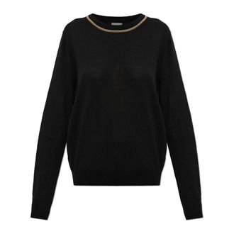 Paul Smith Femme, Pulls, Noir, Taille: 38 FR Pull en laine m&eacute;rinos coupe droite