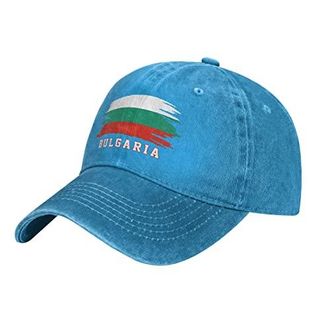 Generic Casquette De Baseball Drapeau Bulgare Denim Bulgare R&eacute;glable Sun Protection Casquettes Vintage Chapeau Soleil pour Les Saisons Course Cyclisme