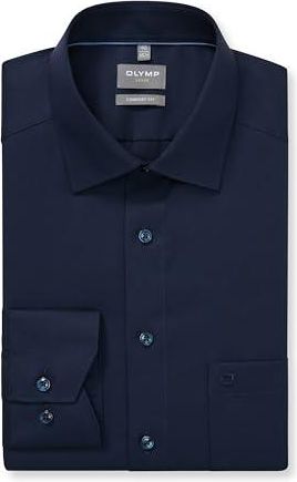 Olymp Chemise Homme &agrave; Manches Longues Luxor, Faux Uni, 466 Comfort Fit 20,13 New Kent, 42
