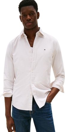 Tommy Hilfiger Herren Heritage Oxford Stripe Rf Mw0Mw36238 L/S Shirt, Brown (Safari Canvas/White), M