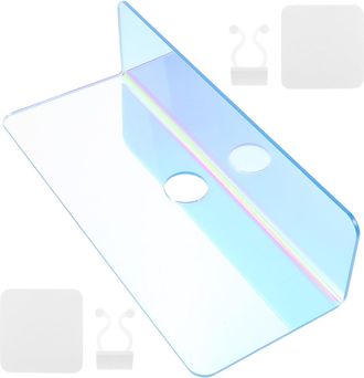 NUOBESTY Irideszierendes Acryl Wandregal Schwebendes Display Regal Wandaufbewahrung für Wohnzimmer Büro Küche Badezimmer Vielseitig Robust Langlebig