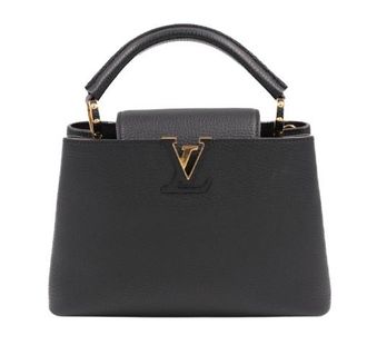 Louis Vuitton Black Taurillon Capucines PM