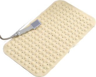 Generic 1 St&uuml;ck rutschfeste PVC-Duschmatte mit Saugn&auml;pfen und Abflussl&ouml;chern, 35 x 70 cm/13,7 27,5 Zoll Badewanne(1Set)