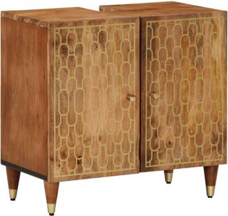 vidaXL Waschbeckenunterschrank 62x33x58 cm Massivholz Mango vidaXL