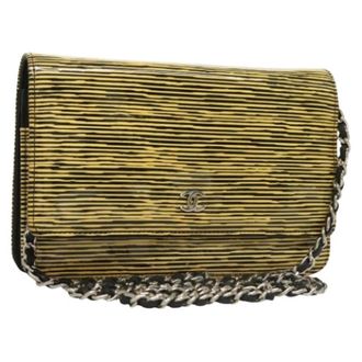 Chanel Pochette en cuir Pre-owned - Femme - Pre-owned - Jaune - Taille: ONE Size